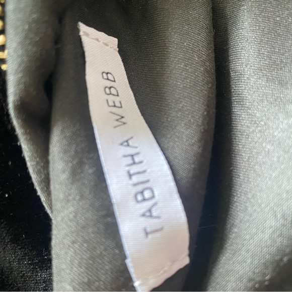 tabitha webb | Bags | Tabitha Webb Black Velvet Hobo Bag With Gold Details | Poshmark
